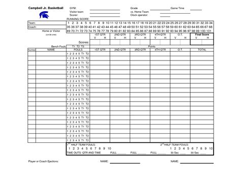 Basketball Player Stat Sheet Template - BestTemplatess - BestTemplatess