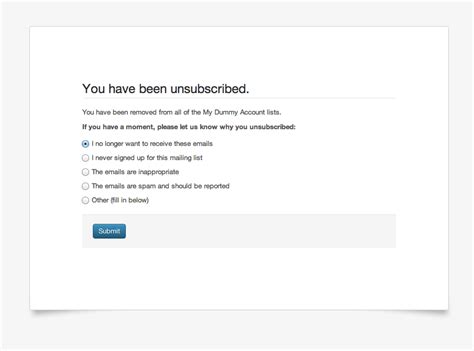 Unsubscribe Form Template - BestTemplatess - BestTemplatess