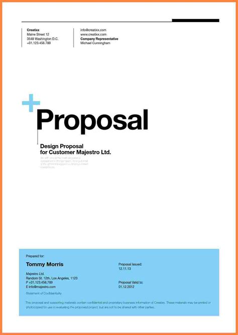 Business Proposal Cover Page Template - BestTemplatess - BestTemplatess