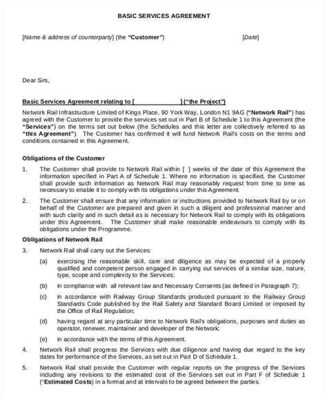 Basic Service Contract Template - BestTemplatess - BestTemplatess