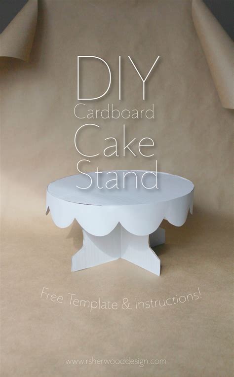 Cardboard Cake Stand Template - BestTemplatess - BestTemplatess