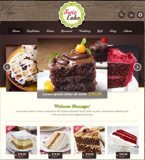 Cake Shop Website Template - BestTemplatess - BestTemplatess