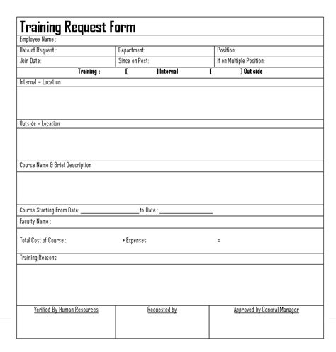 Training Requisition Form Template - BestTemplatess - BestTemplatess