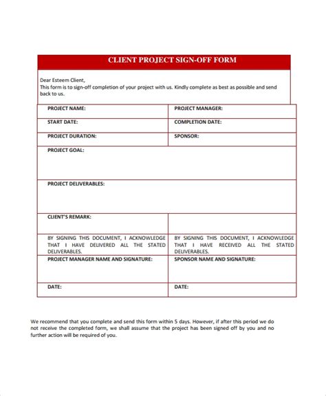 Client Sign Off Form Template - BestTemplatess - BestTemplatess