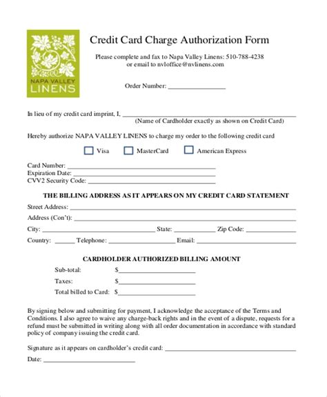 Credit Card Charge Form Template - BestTemplatess - BestTemplatess