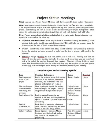 Project Status Meeting Agenda Template - BestTemplatess - BestTemplatess