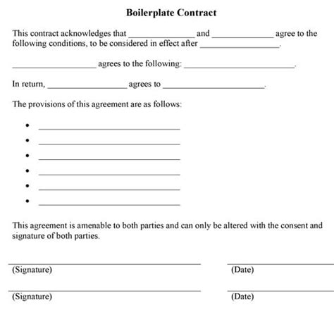 Boilerplate Contract Template - BestTemplatess - BestTemplatess