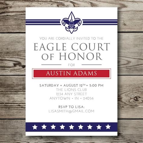 Eagle Court Of Honor Invitation Template - BestTemplatess - BestTemplatess