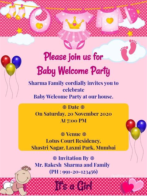 Baby Welcome Invitation Cards Templates - BestTemplatess - BestTemplatess