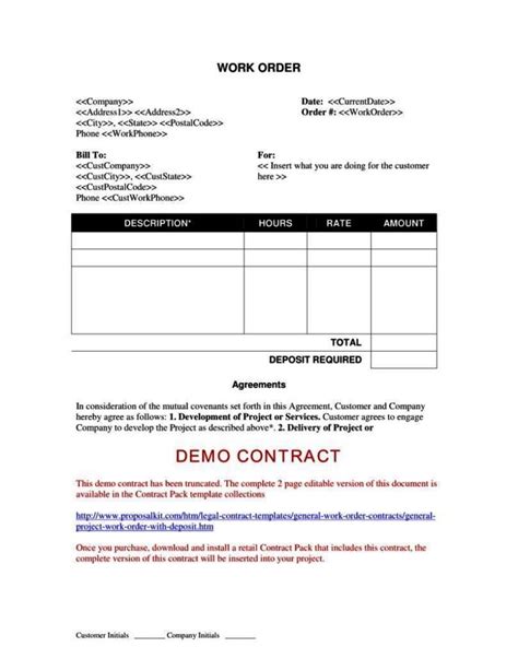 Contract For Work To Be Performed Template - BestTemplatess ...