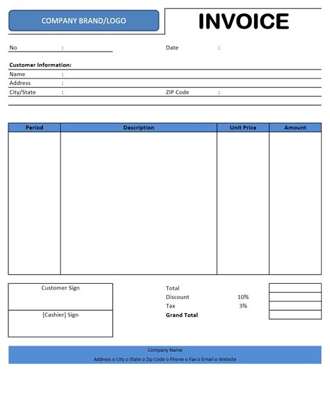 Invoice Template Libreoffice - BestTemplatess - BestTemplatess