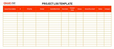 Project Log Book Template - BestTemplatess - BestTemplatess