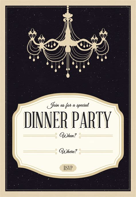 Free Dinner Party Invitation Template - BestTemplatess - BestTemplatess