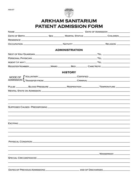 Hospital Admission Orders Template - BestTemplatess - BestTemplatess