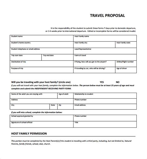 Trip Proposal Template - BestTemplatess - BestTemplatess