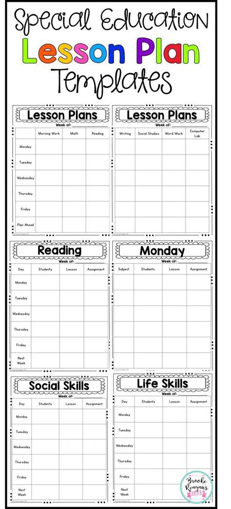 Special Education Lesson Plan Template - BestTemplatess - BestTemplatess