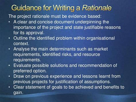 Project Rationale Template - BestTemplatess - BestTemplatess