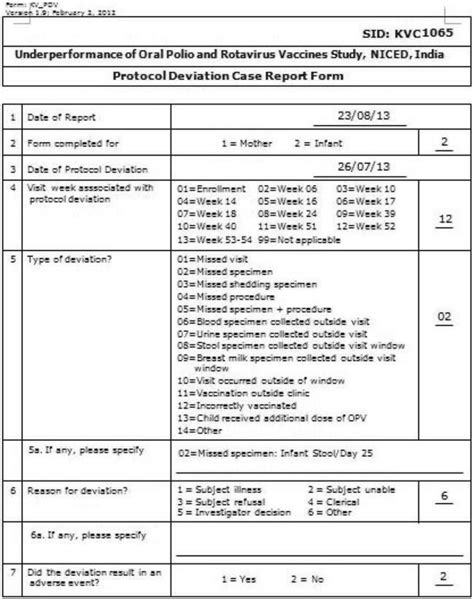 Protocol Deviation Form Template - BestTemplatess - BestTemplatess