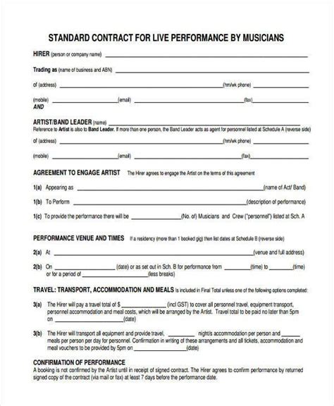 Music Publishing Contract Template - BestTemplatess - BestTemplatess