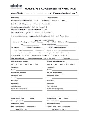 Agreement In Principle Template - BestTemplatess - BestTemplatess