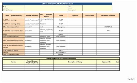 Office Move Project Plan Template - BestTemplatess - BestTemplatess