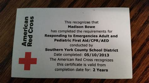 American Red Cross Cpr Card Template - BestTemplatess - BestTemplatess