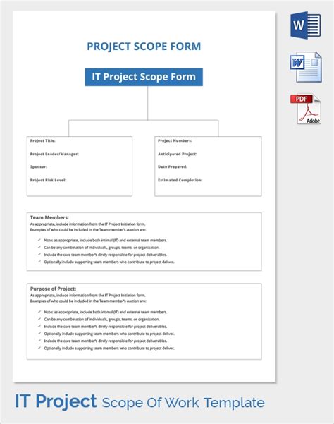 It Project Scope Of Work Template - BestTemplatess - BestTemplatess