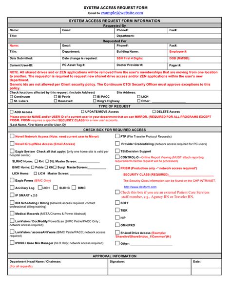 System Request Form Template - BestTemplatess - BestTemplatess
