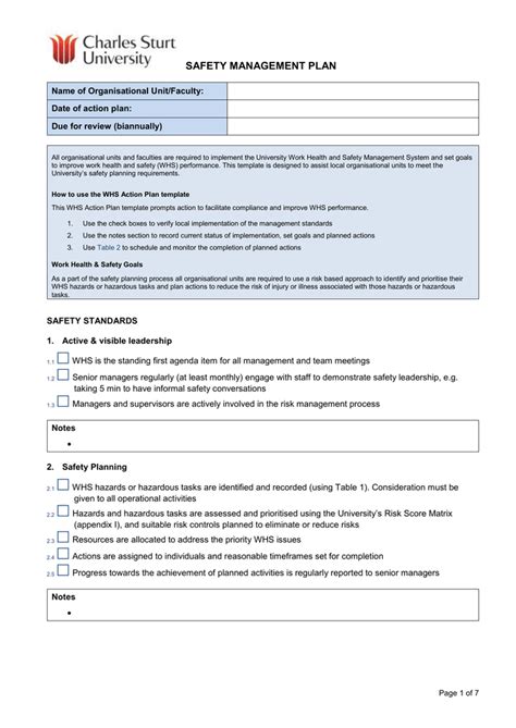 Injury Management Plan Template - BestTemplatess - BestTemplatess