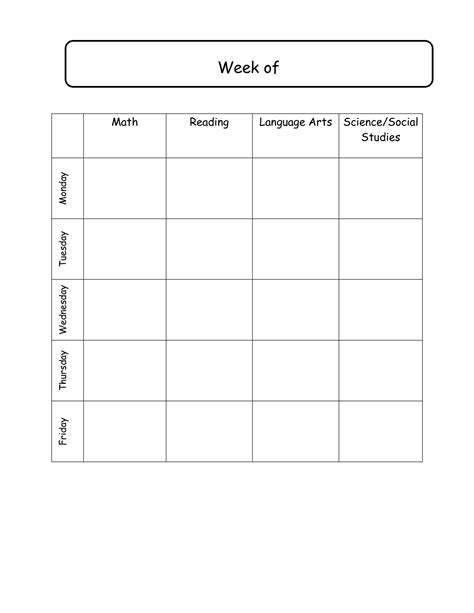Daily Lesson Plan Template Elementary - BestTemplatess - BestTemplatess