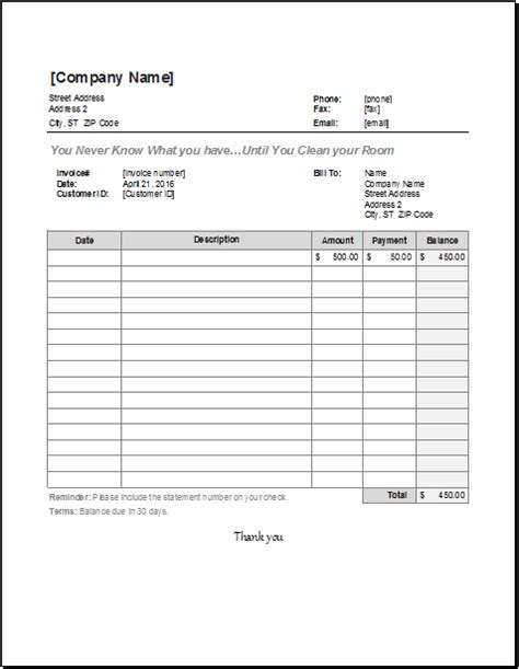 Flooring Invoice Template - BestTemplatess - BestTemplatess