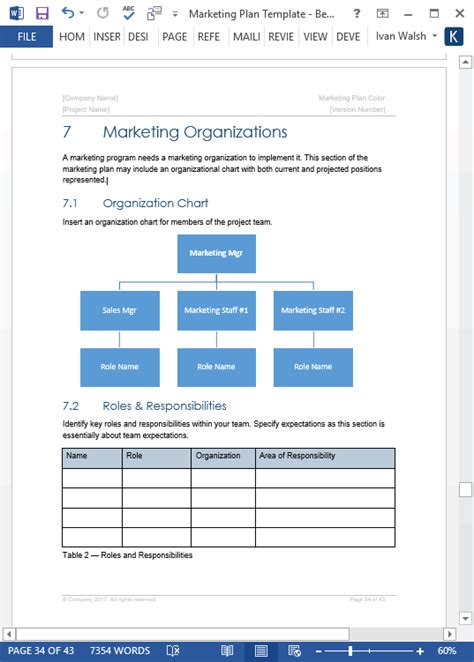 Marketing Plan Template Microsoft - BestTemplatess - BestTemplatess