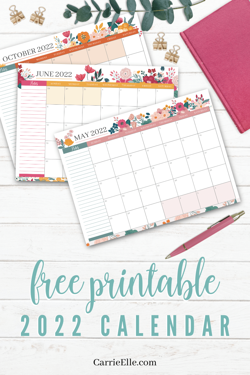 Free 2022 Calendar Template - BestTemplatess - BestTemplatess